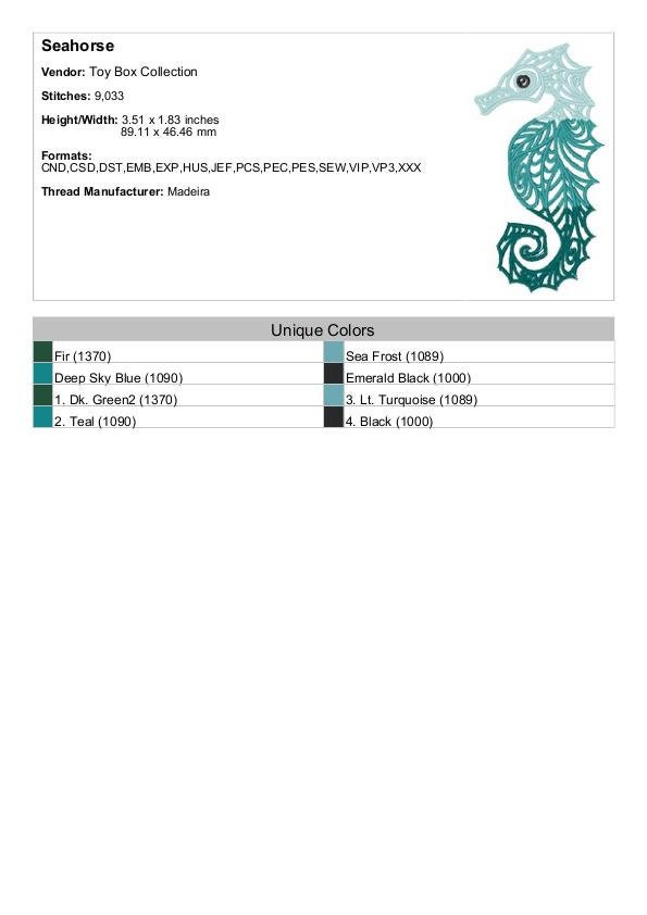 Seahorse Machine Embroidery Design Seahorse Outline - Etsy