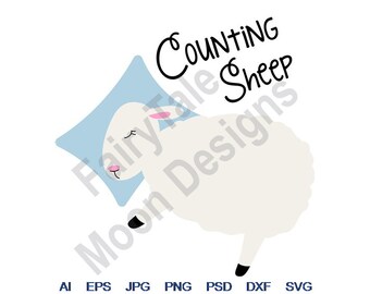 Counting Sheep Clipart - Etsy