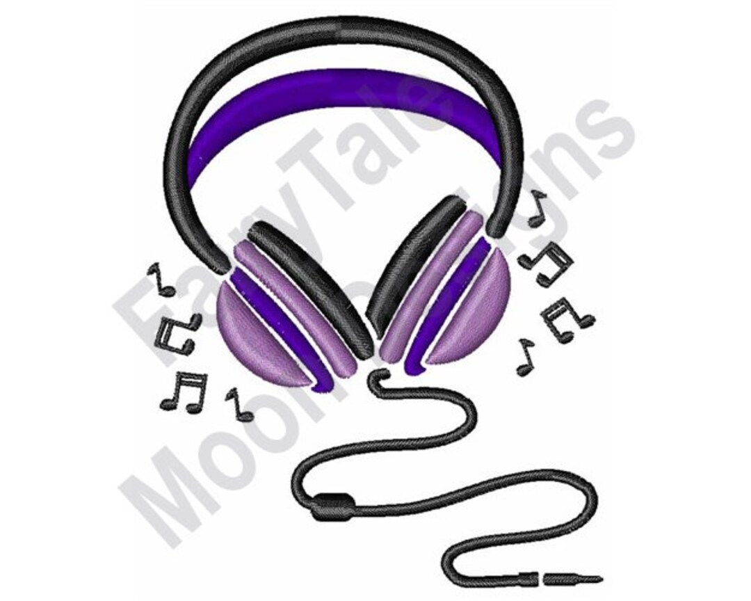Headphones - Machine Embroidery Design, Headphones Embroidery Pattern ...