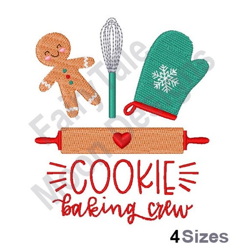 Cookie Baking Crew Machine Embroidery Design Christmas - Etsy