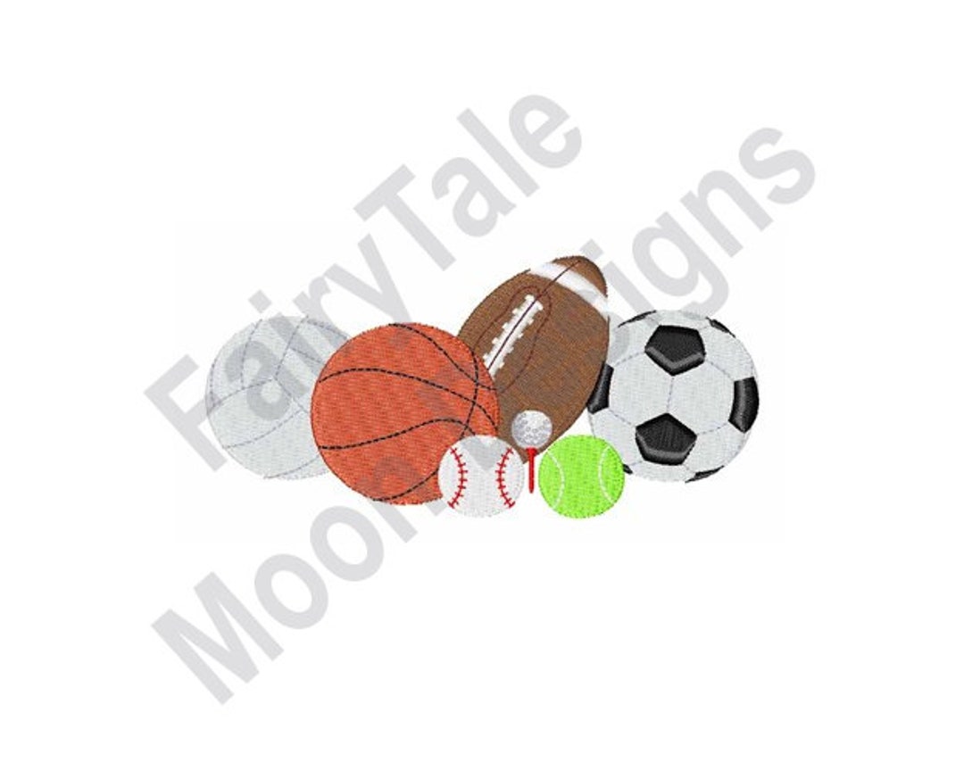 Sports Balls - Machine Embroidery Design, Football Embroidery Pattern ...