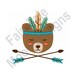 Native American Bear Machine Embroidery Design, Indian Bear Head ...