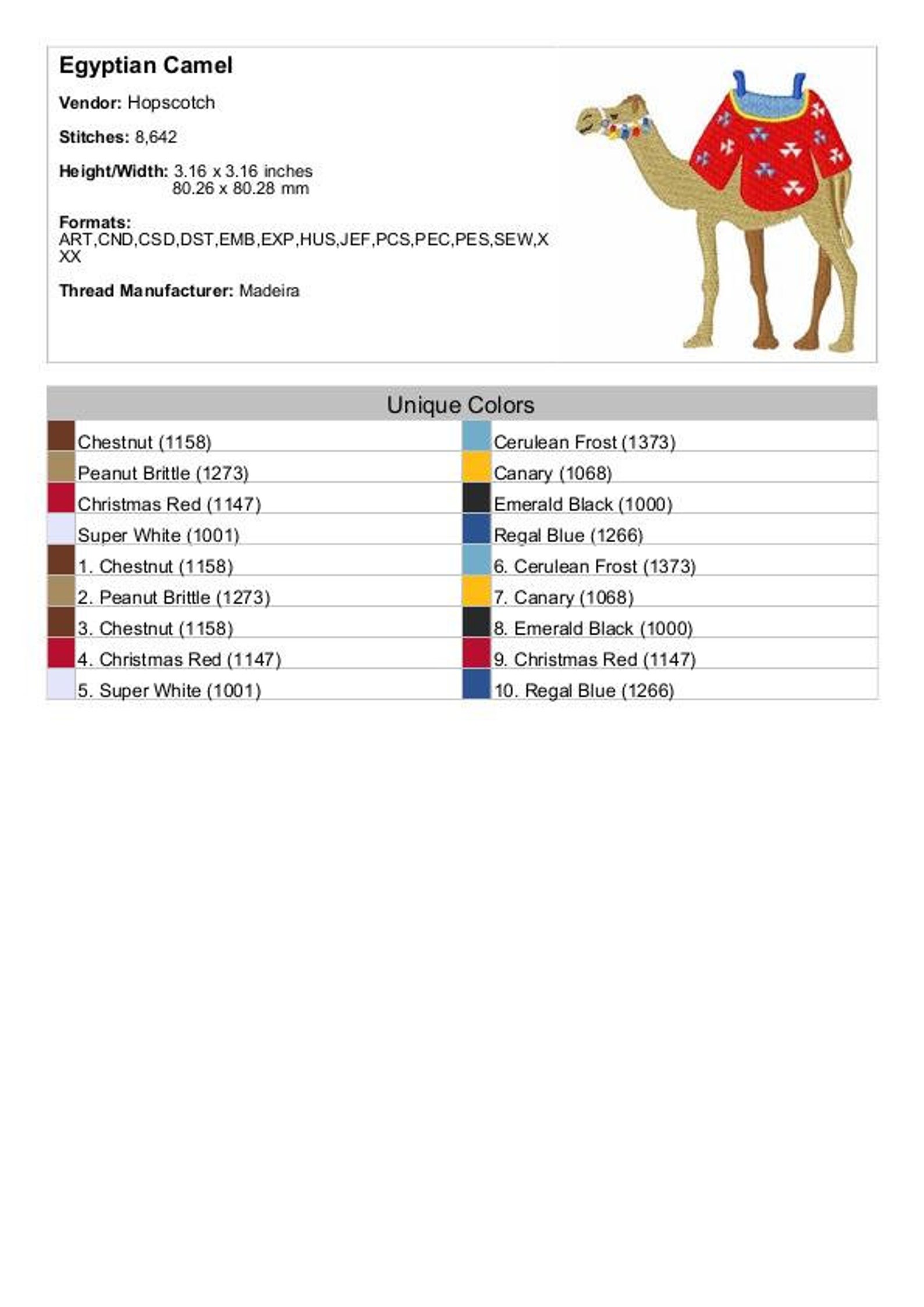 Camel Machine Embroidery Design Egyptian Camel Embroidery | Etsy