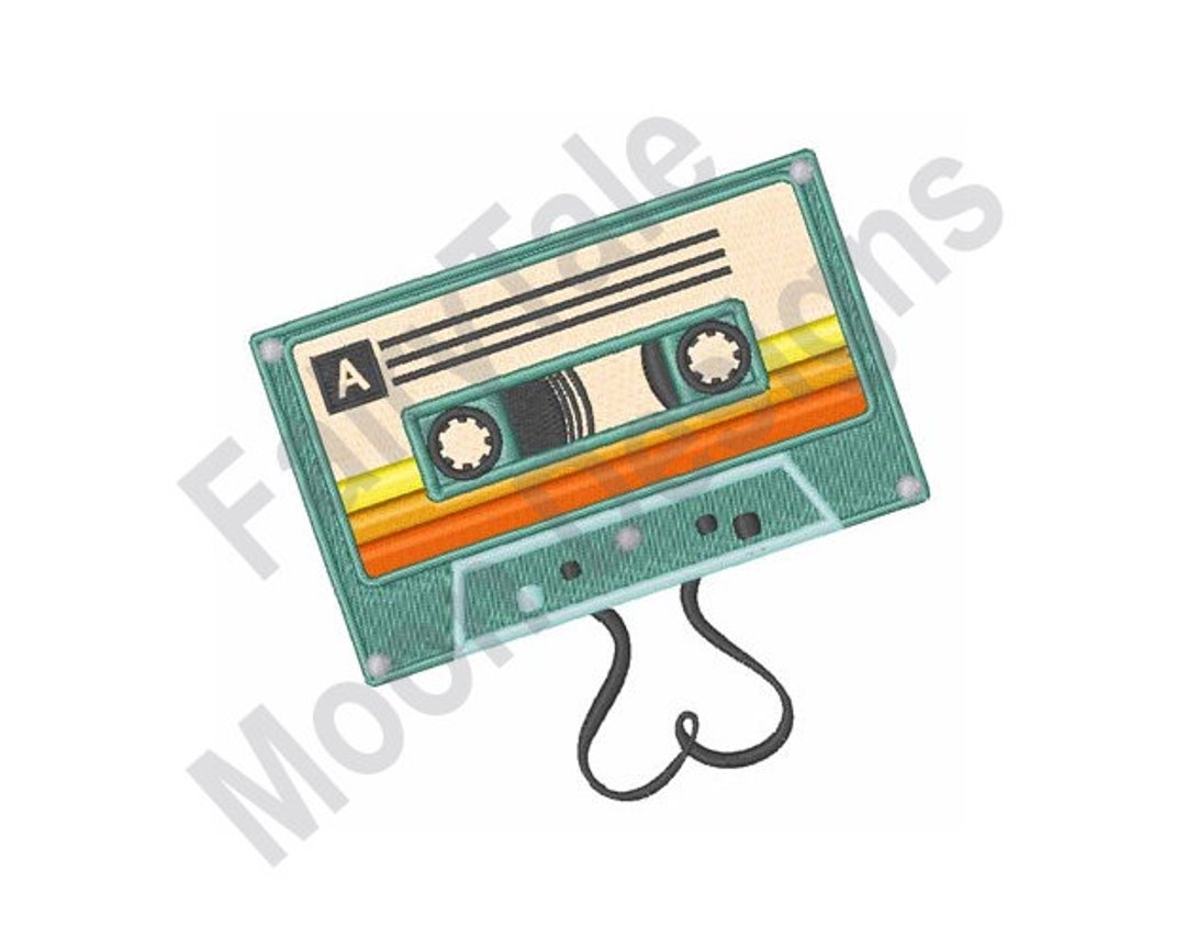 Cassette Tape - Machine Embroidery Design, Old School Audio Cassette ...