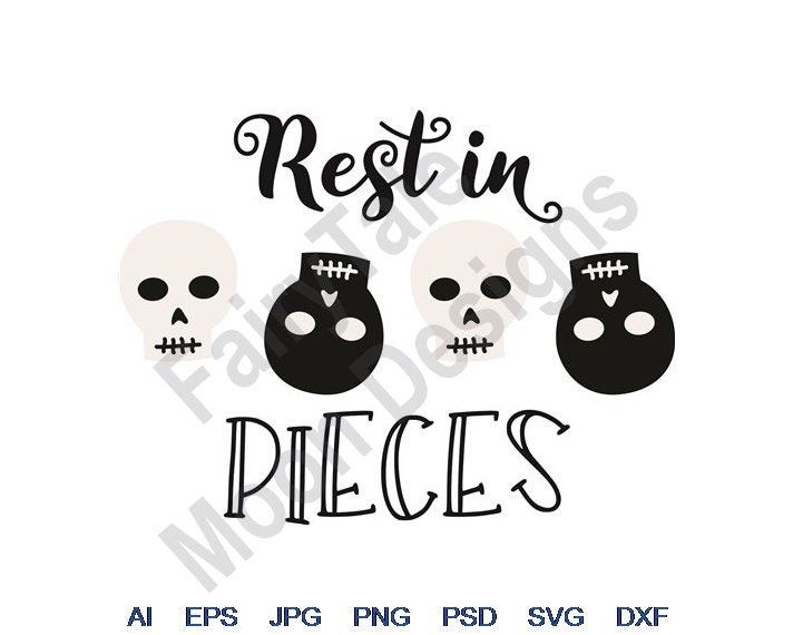 Rest In Pieces -Svg, Dxf, Eps, Png, Jpg, Vektorkunst, Clipart ...