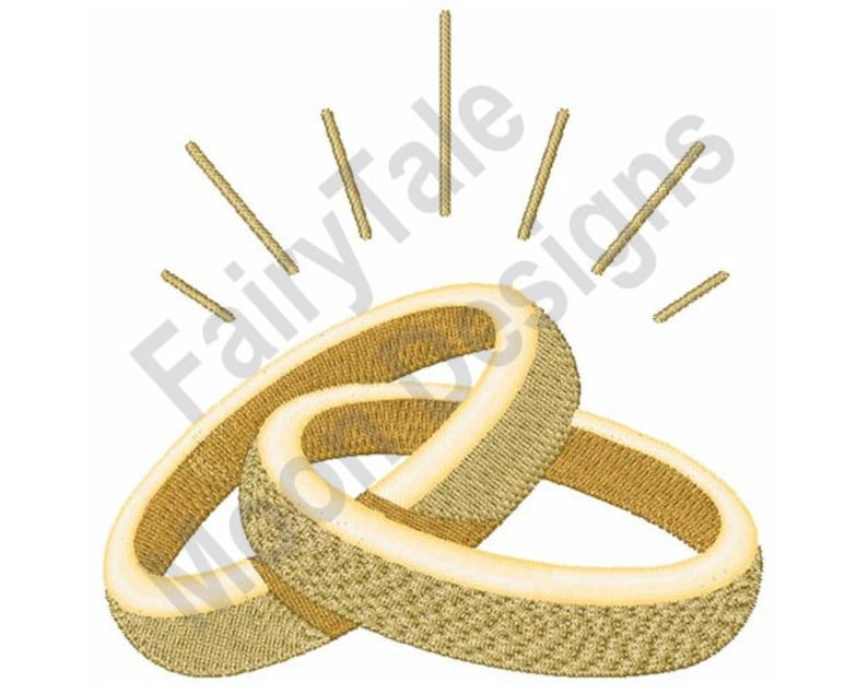 Wedding Rings Machine Embroidery Design Wedding Rings | Etsy