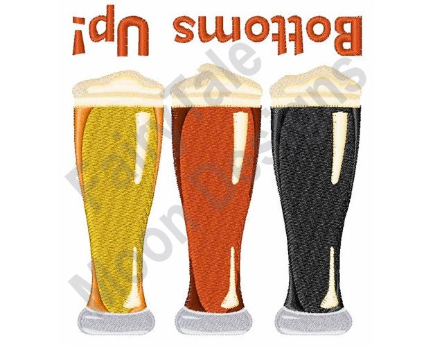 Bottoms Up! - Machine Embroidery Design, Beer Glasses Embroidery ...