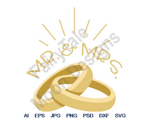 Mr & Mrs Svg Dxf Eps Png Jpg Vector Art Clipart Cut - Etsy