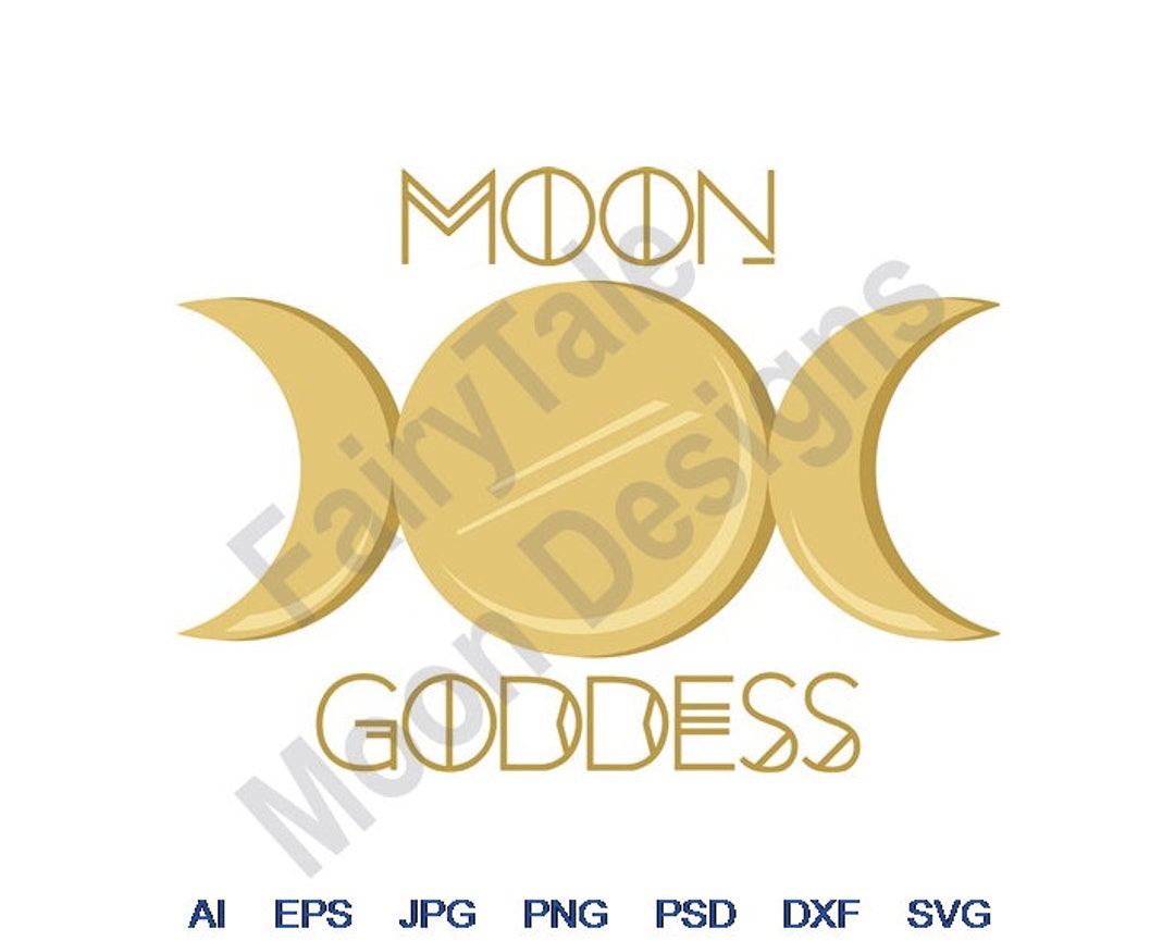 Moon Goddess Svg, Dxf, Eps, Png, Jpg, Vector Art, Clipart, Cut File ...