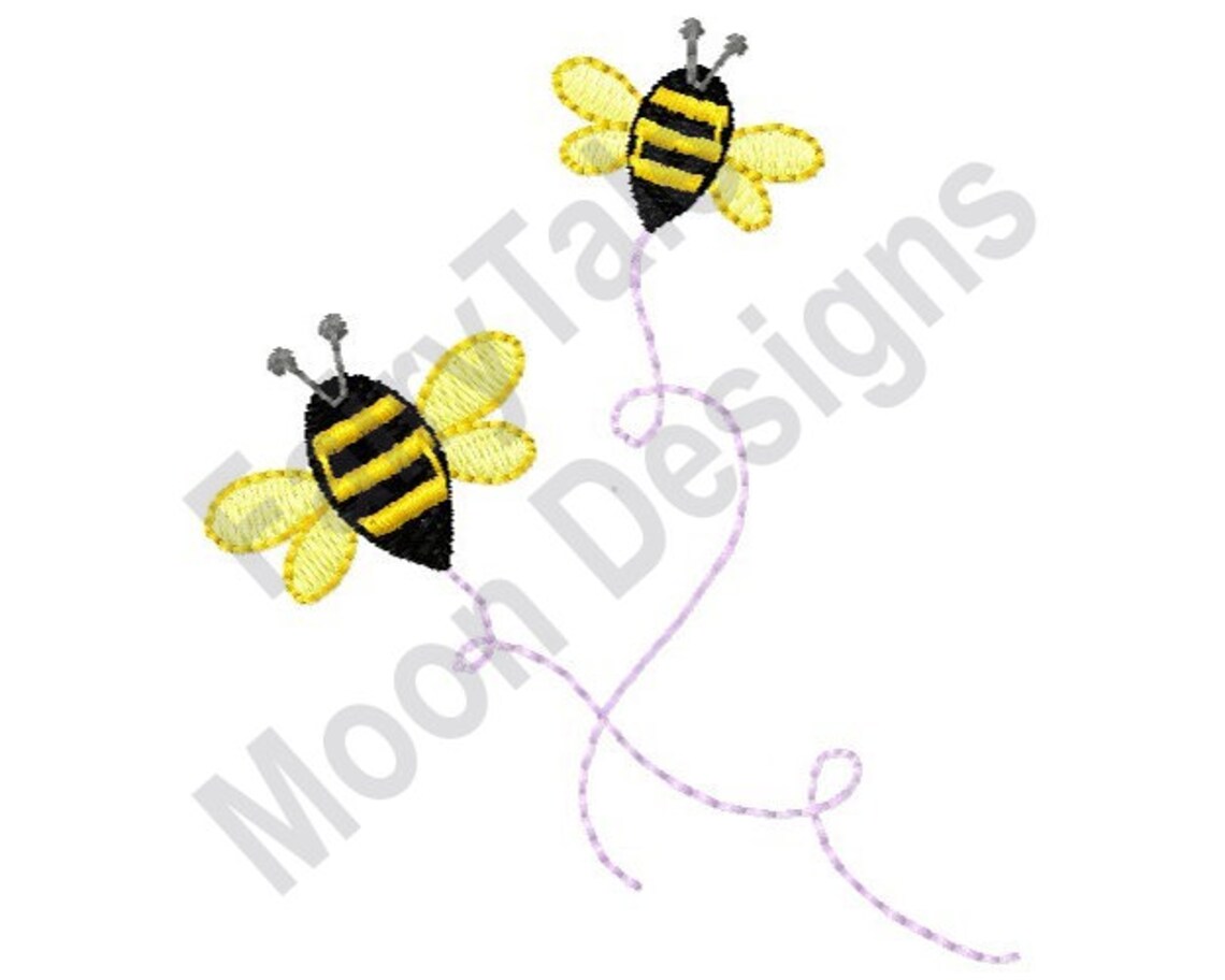 Bumblebees Machine Embroidery Design Spring Bees Embroidery | Etsy