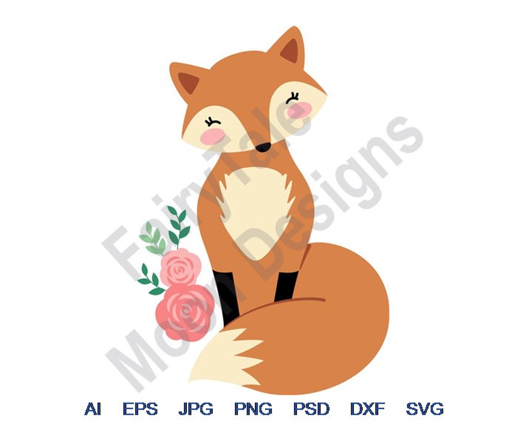 Fox Svg Dxf Eps Png Jpg Vector Art Clipart Cut File - Etsy