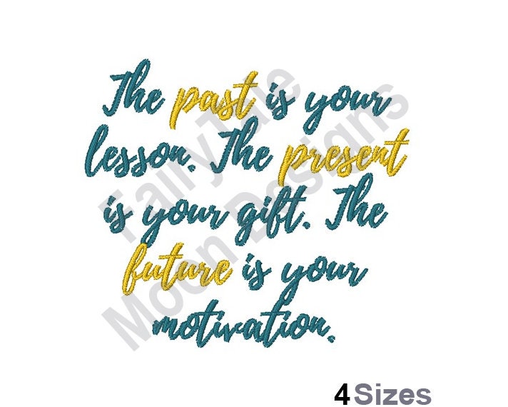 The Past is Your Lesson the Present is Your Gift the Future - Etsy