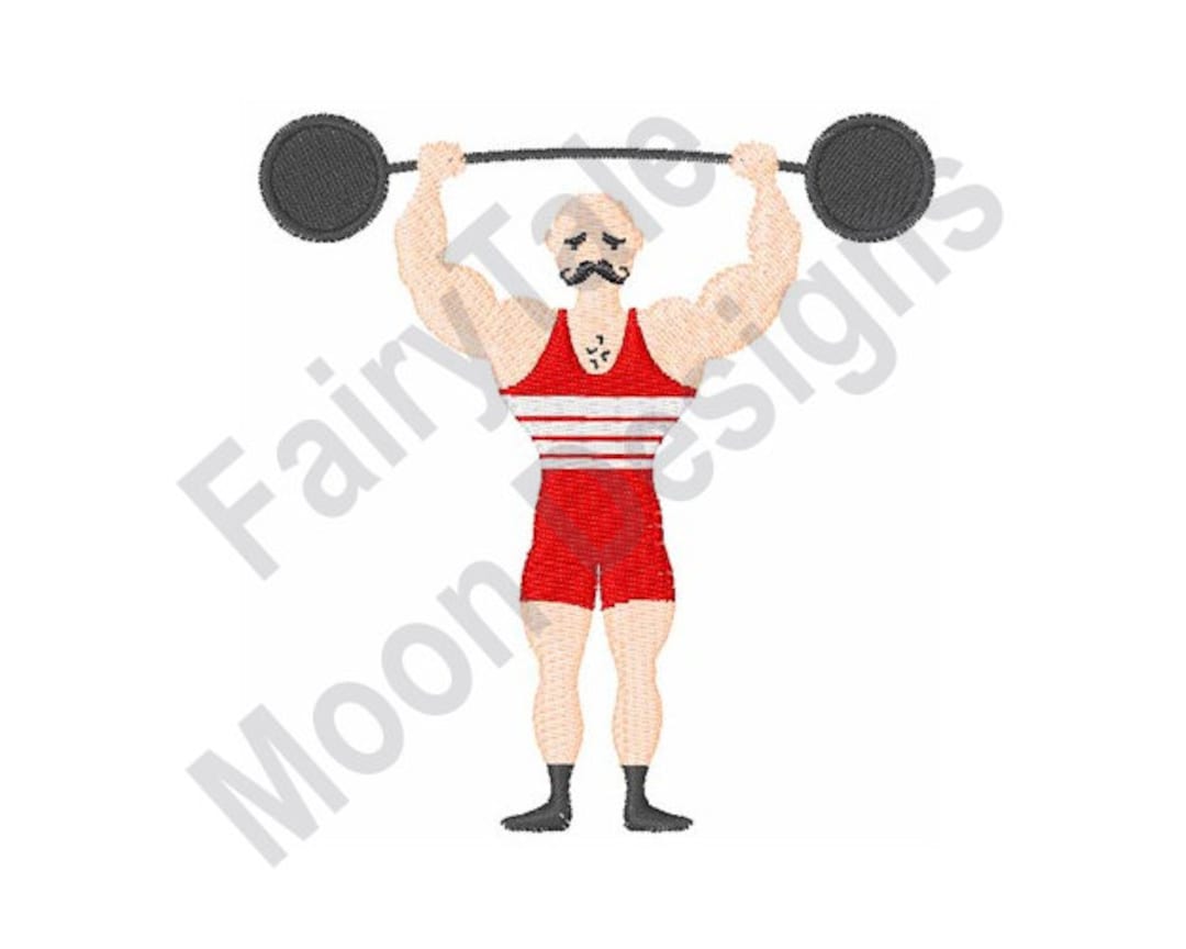 Weightlifter - Machine Embroidery Design, Circus Weightlifter Act ...