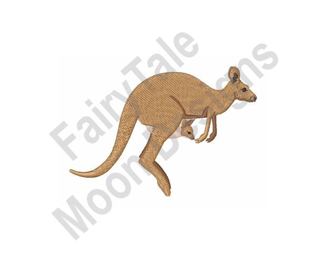 Kangaroo Machine Embroidery Design Australian Kangaroo | Etsy