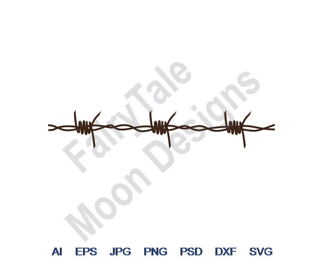 Barbed Wire Svg, Dxf, Eps, Png, Jpg, Vector Art, Clipart, Cut File ...