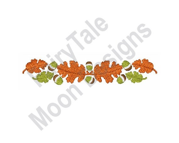 Oak Leaf Border Machine Embroidery Design Oak Tree Leaves - Etsy