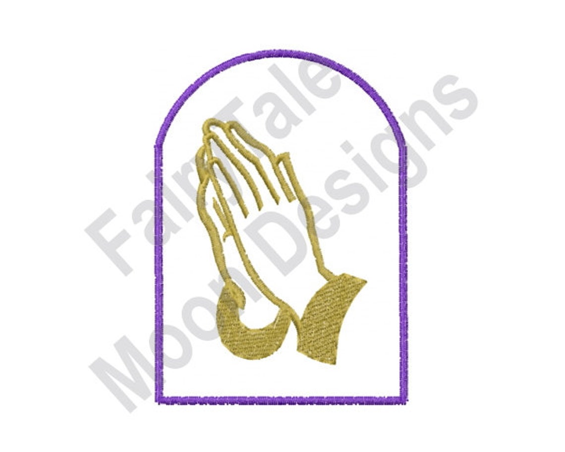 Praying Hands Machine Embroidery Design Christianity | Etsy