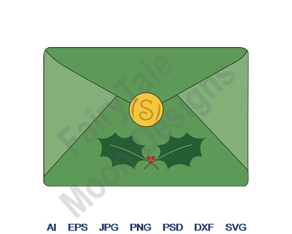 Santa Letter Svg Dxf Eps Png Jpg Vector Art Clipart - Etsy
