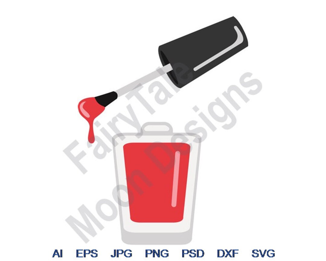 Nail Polish - Svg, Dxf, Eps, Png, Jpg, Vector Art, Clipart, Cut File ...