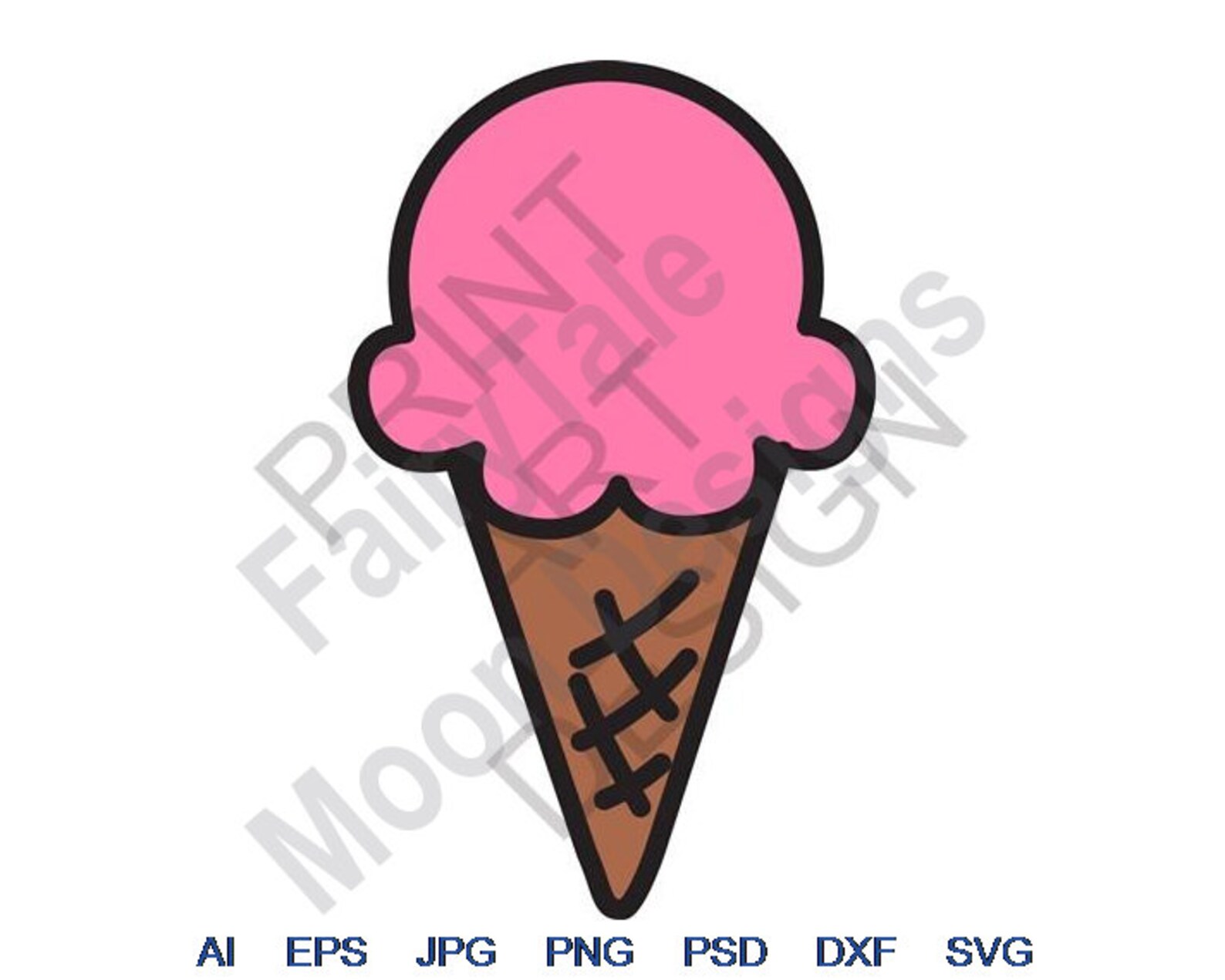 Svg Ice Cream Svg Ice Cream Cone Svg Dxf Eps Png Summer Etsy In The