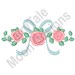 Rose Border - Machine Embroidery Design, Rose & Bow Floral Decoration ...