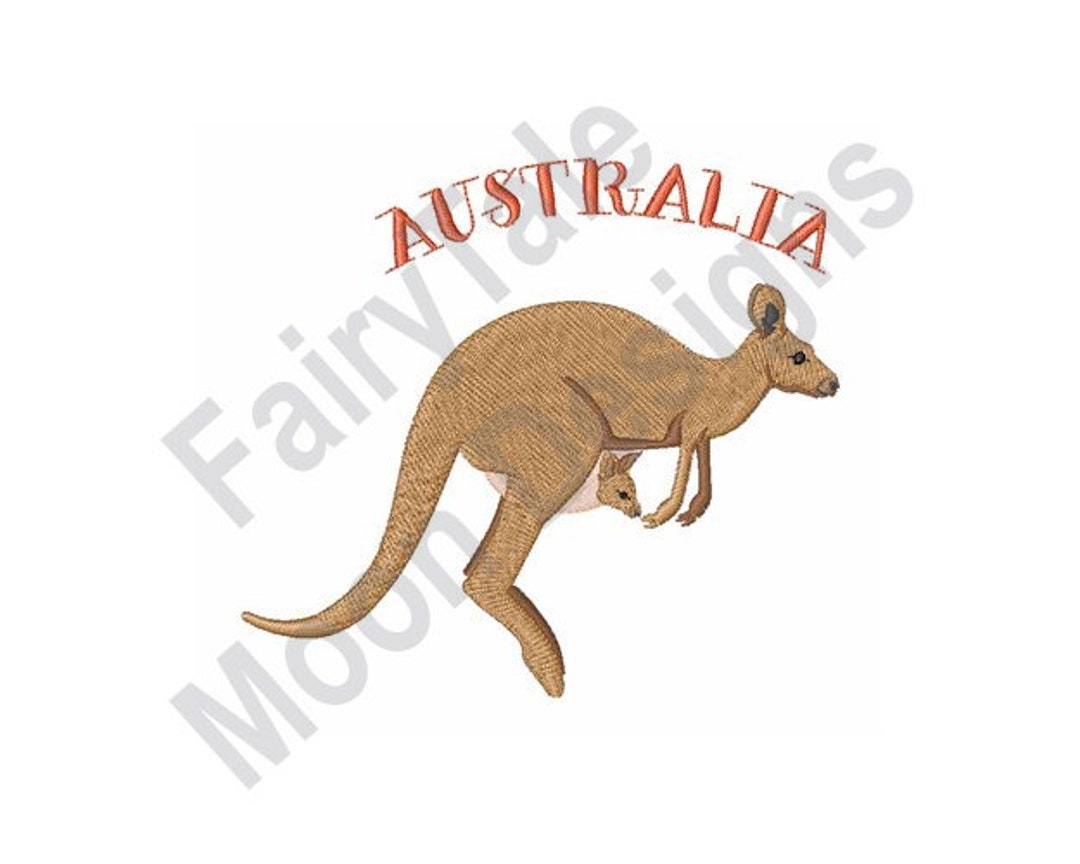 Kangaroo - Machine Embroidery Design, Australian Kangaroo Embroidery ...
