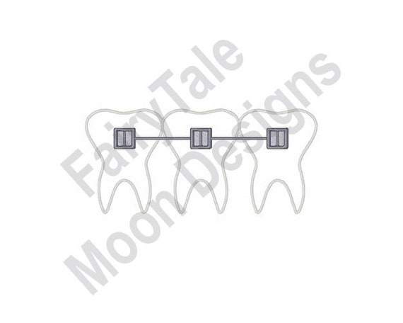 Orthodontic Braces Machine Embroidery Design Dental Braces | Etsy
