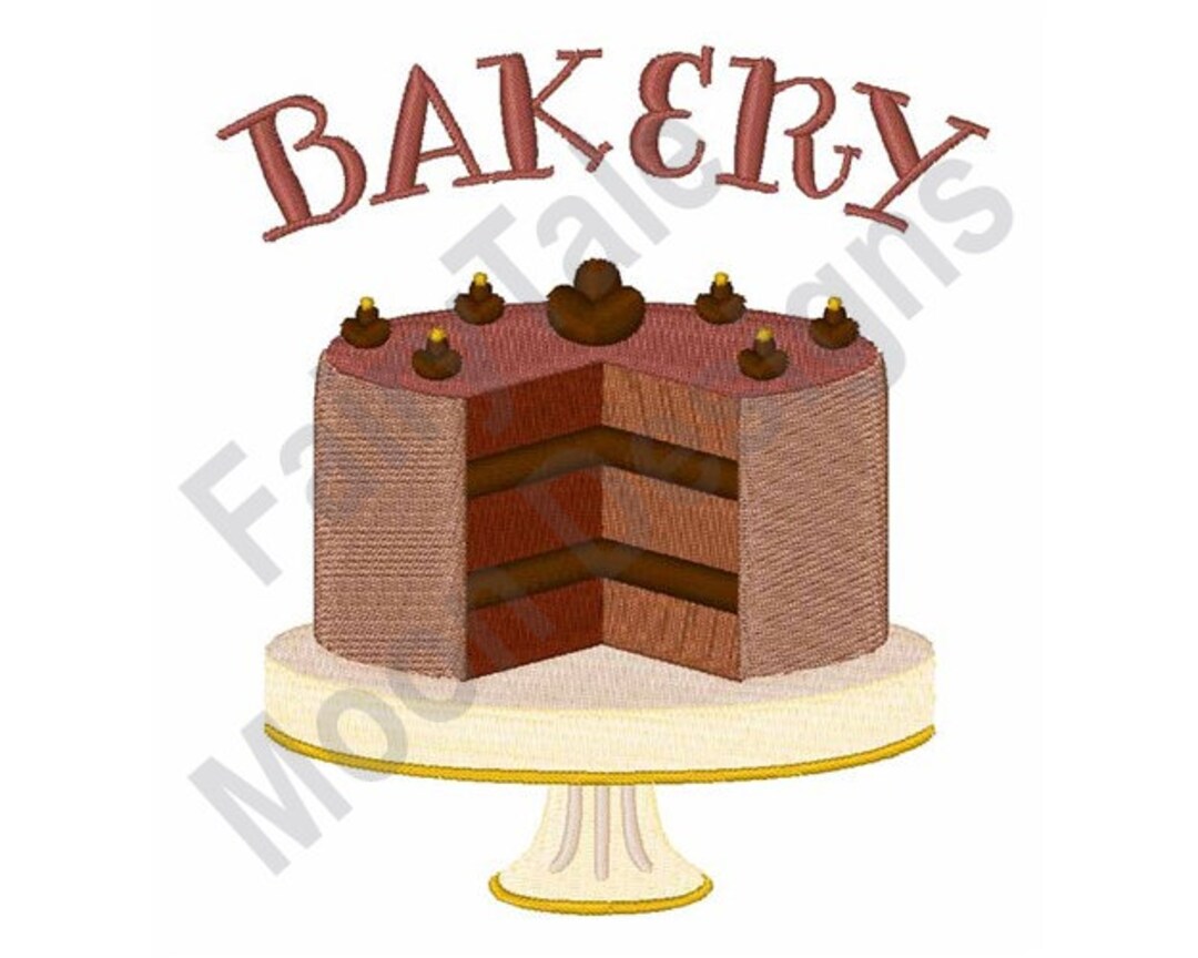 Bakery Machine Embroidery Design, Chocolate Cake Embroidery Pattern ...