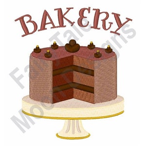 Bakery Machine Embroidery Design, Chocolate Cake Embroidery Pattern ...