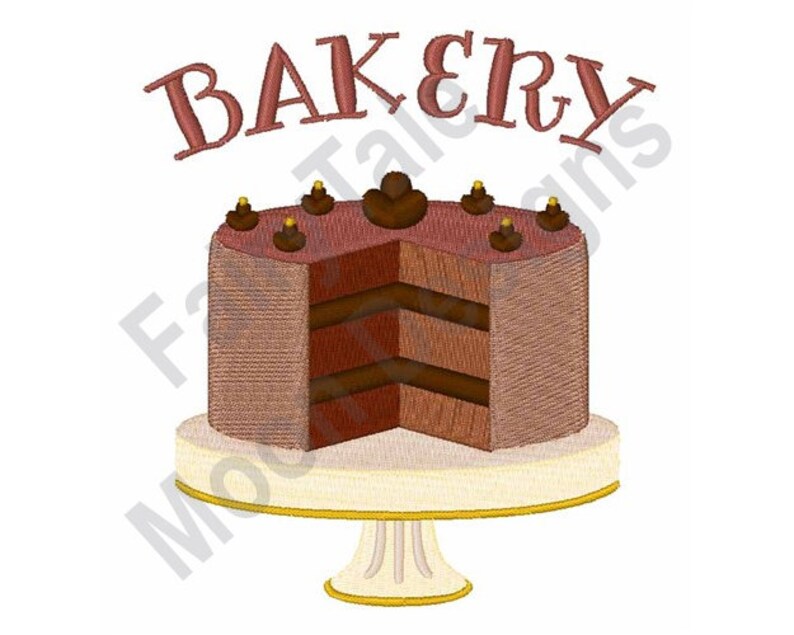 Bakery Machine Embroidery Design Chocolate Cake Embroidery - Etsy