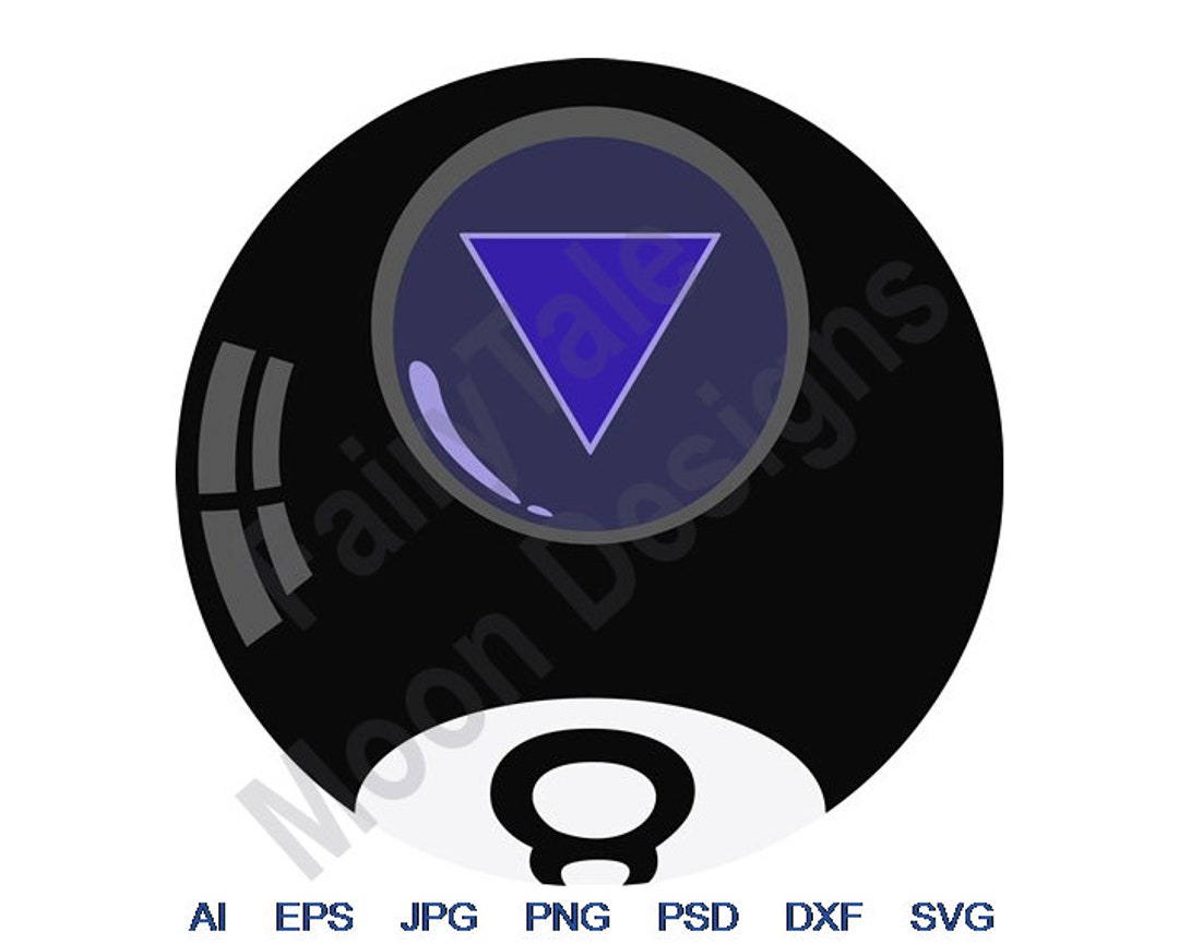 8 Ball Fortune - Svg, Dxf, Eps, Png, Jpg, Vector Art, Clipart, Cut File ...