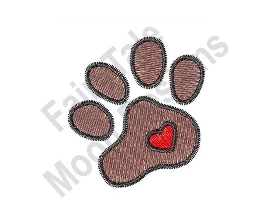 Puppy Paw Machine Embroidery Design Dog Pawprint Embroidery - Etsy