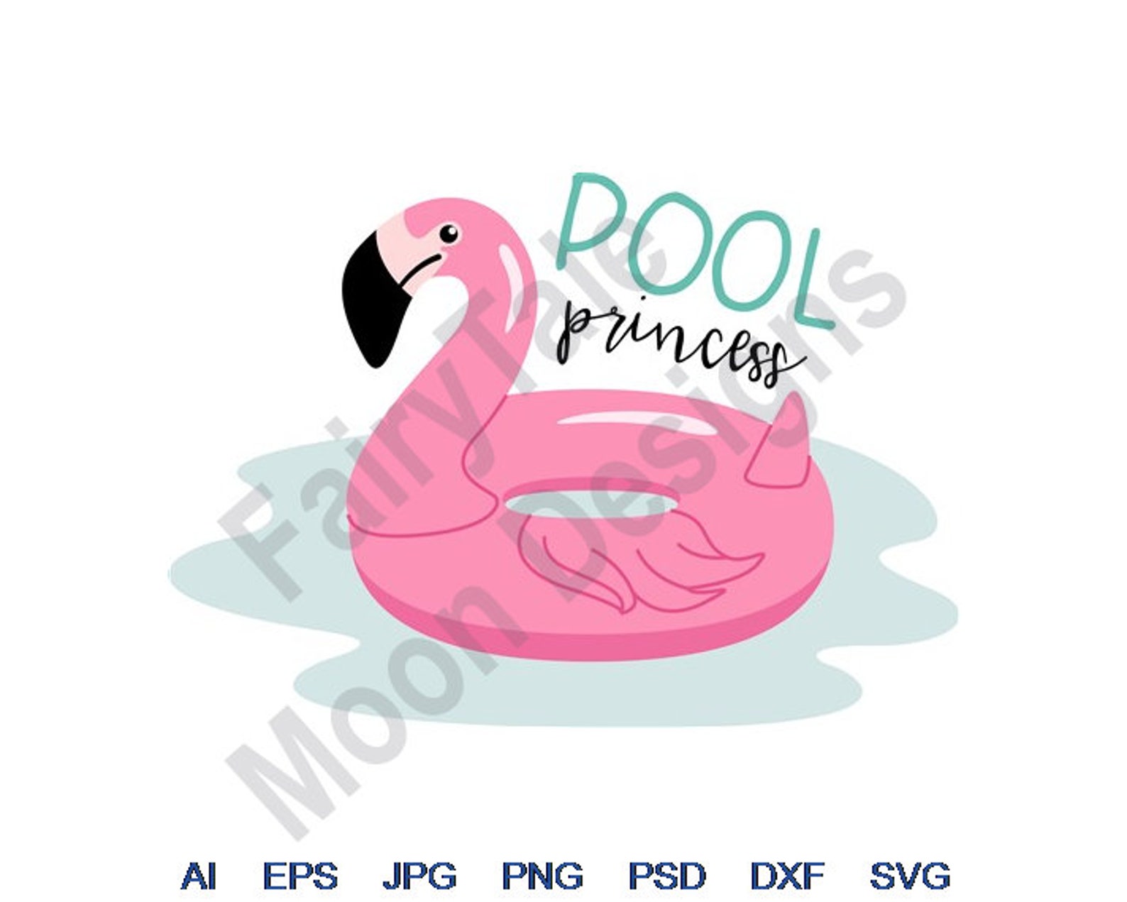 Pool Princess Svg Dxf Eps Png Jpg Vector Art Clipart - Etsy