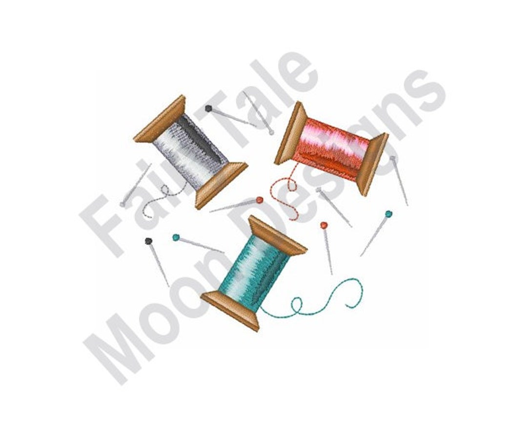 Sewing Thread & Needles - Machine Embroidery Design, Thread Spools ...