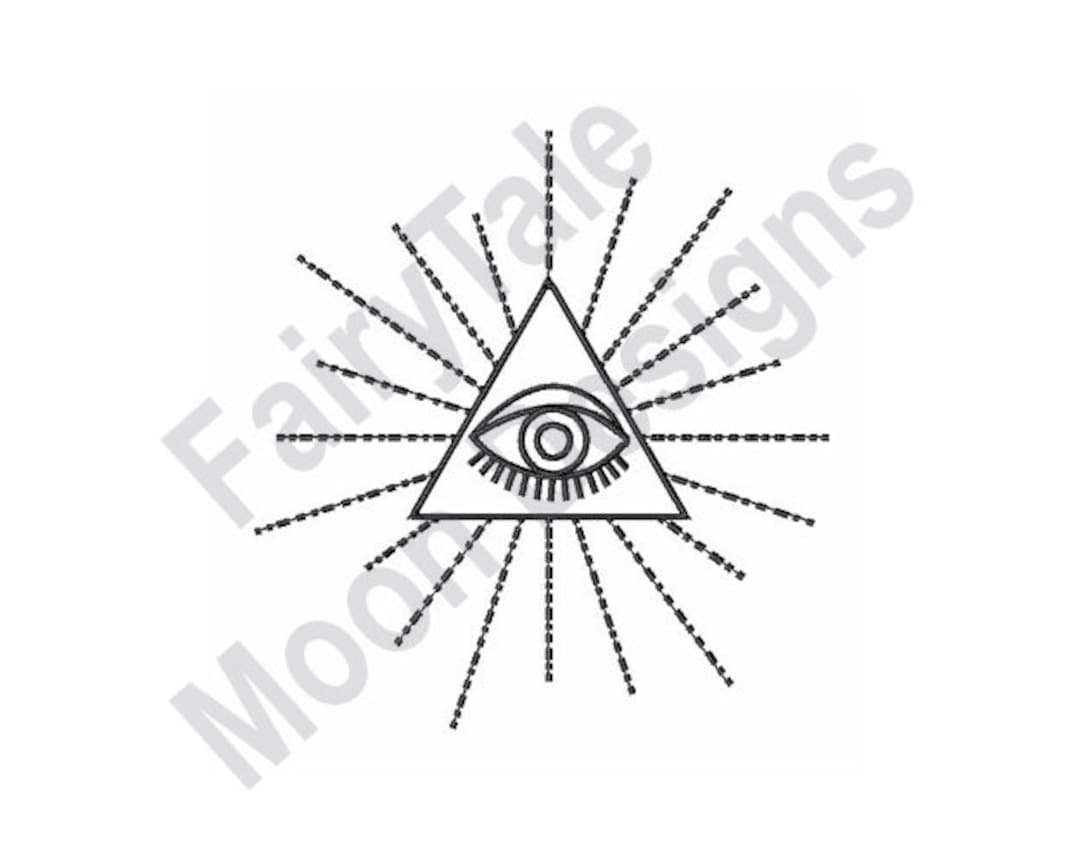 All Seeing Eye Symbol - Machine Embroidery Design, Eye of Providence ...
