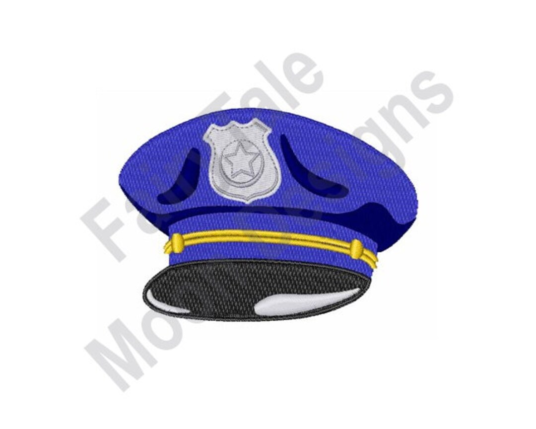 Police Hat - Machine Embroidery Design, Police Officer Peaked Cap ...