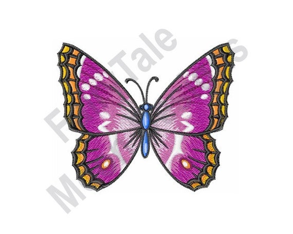 Colorful Butterfly Machine Embroidery Design Beautiful | Etsy
