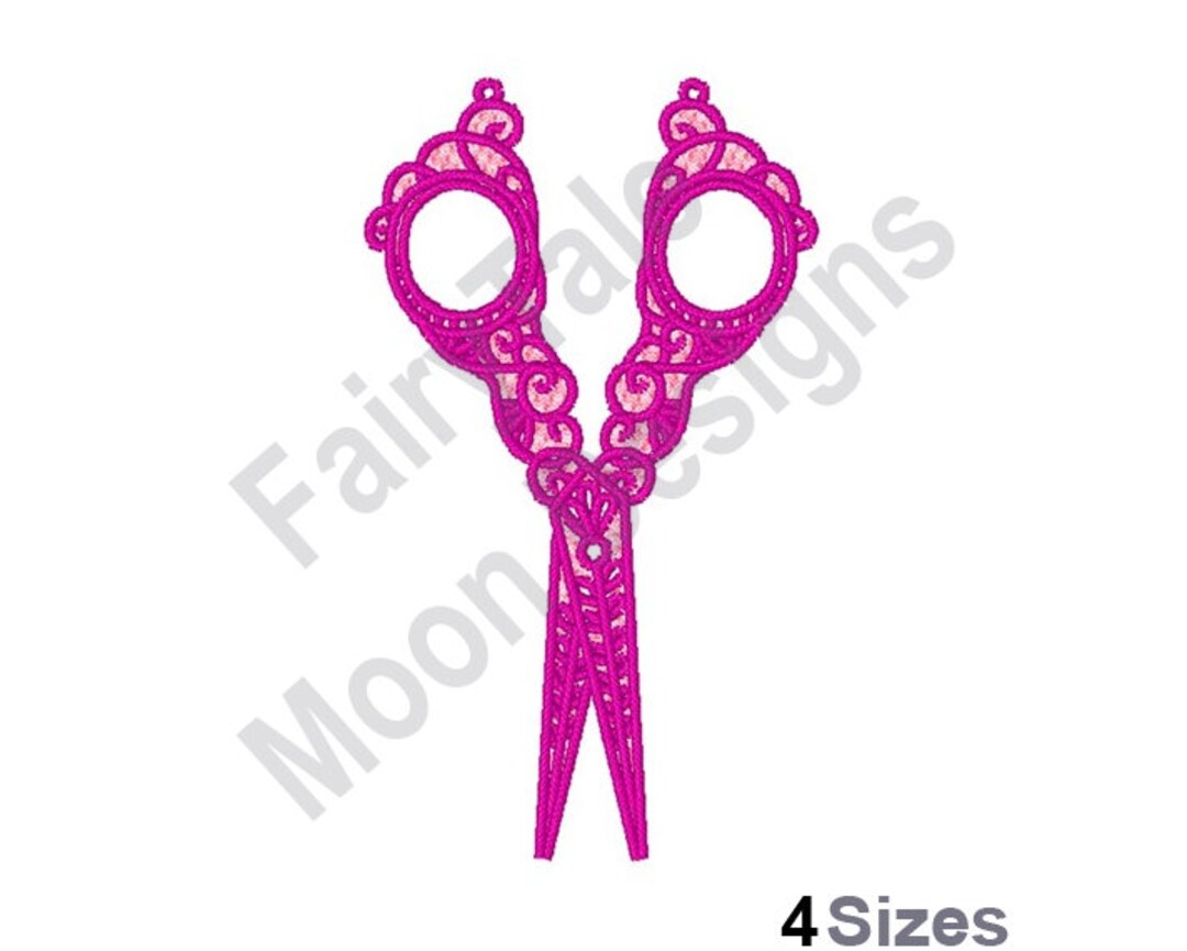 FSL Scissor Ornament - Machine Embroidery Design, Decorated Sewing ...