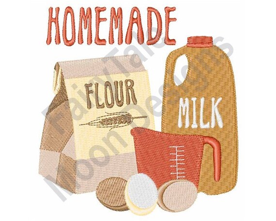 Homemade Machine Embroidery Design Food Cooking Ingredients | Etsy