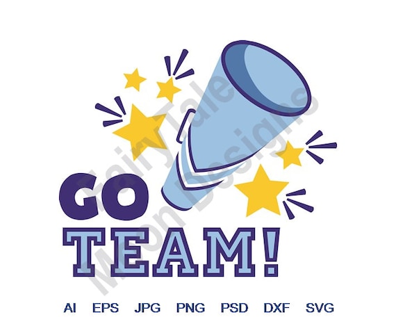 Go Team Svg Dxf Eps Png Jpg Vector Art Clipart Cut | Etsy