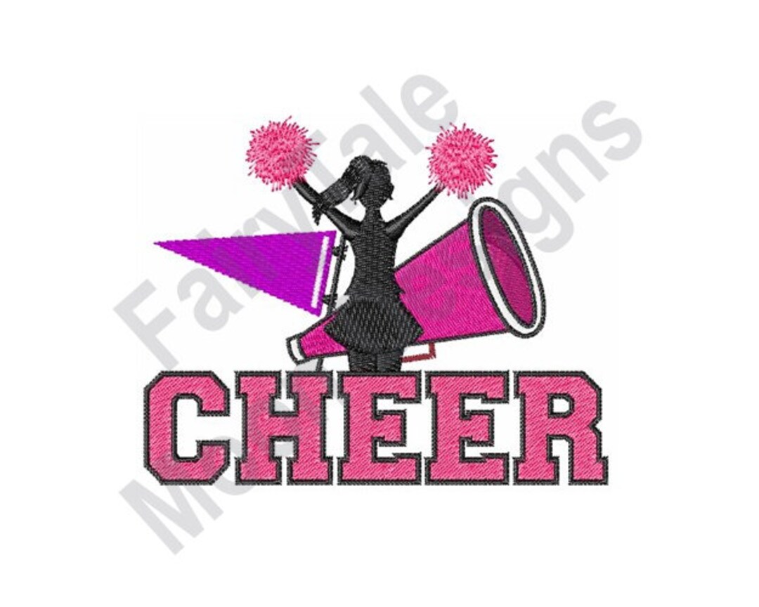 Cheer Machine Embroidery Design Cheerleader Girl Embroidery - Etsy