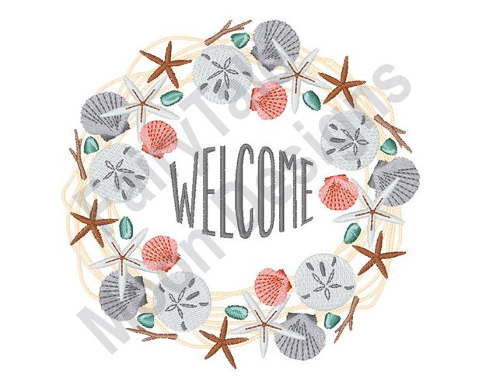 Welcome Wreath - Machine Embroidery Design - Etsy
