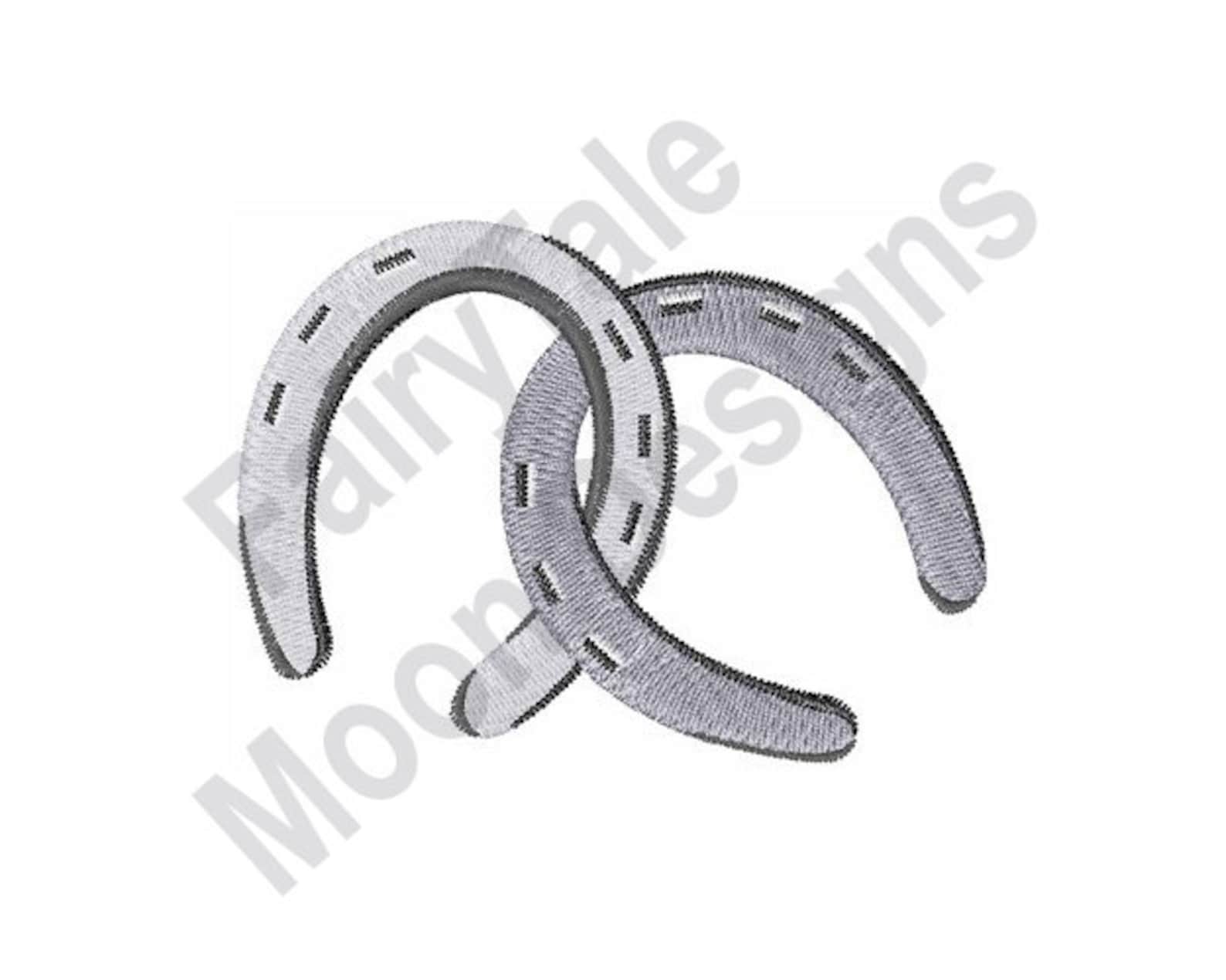 Horseshoes Machine Embroidery Design Linked Horseshoes - Etsy