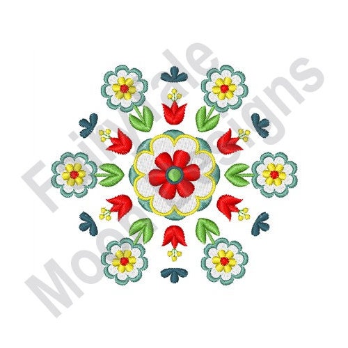 Folk Flower Machine Embroidery Design - Etsy
