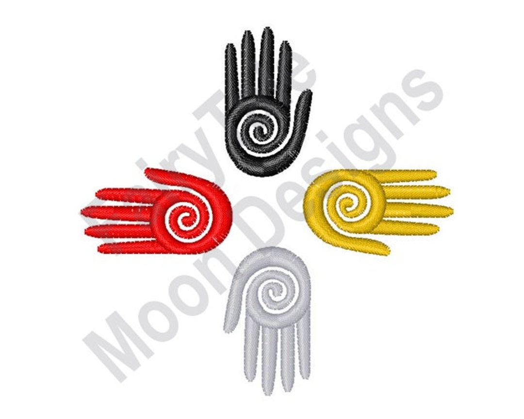 Medicine Wheel Hands - Machine Embroidery Design, Sacred Hoop Design ...