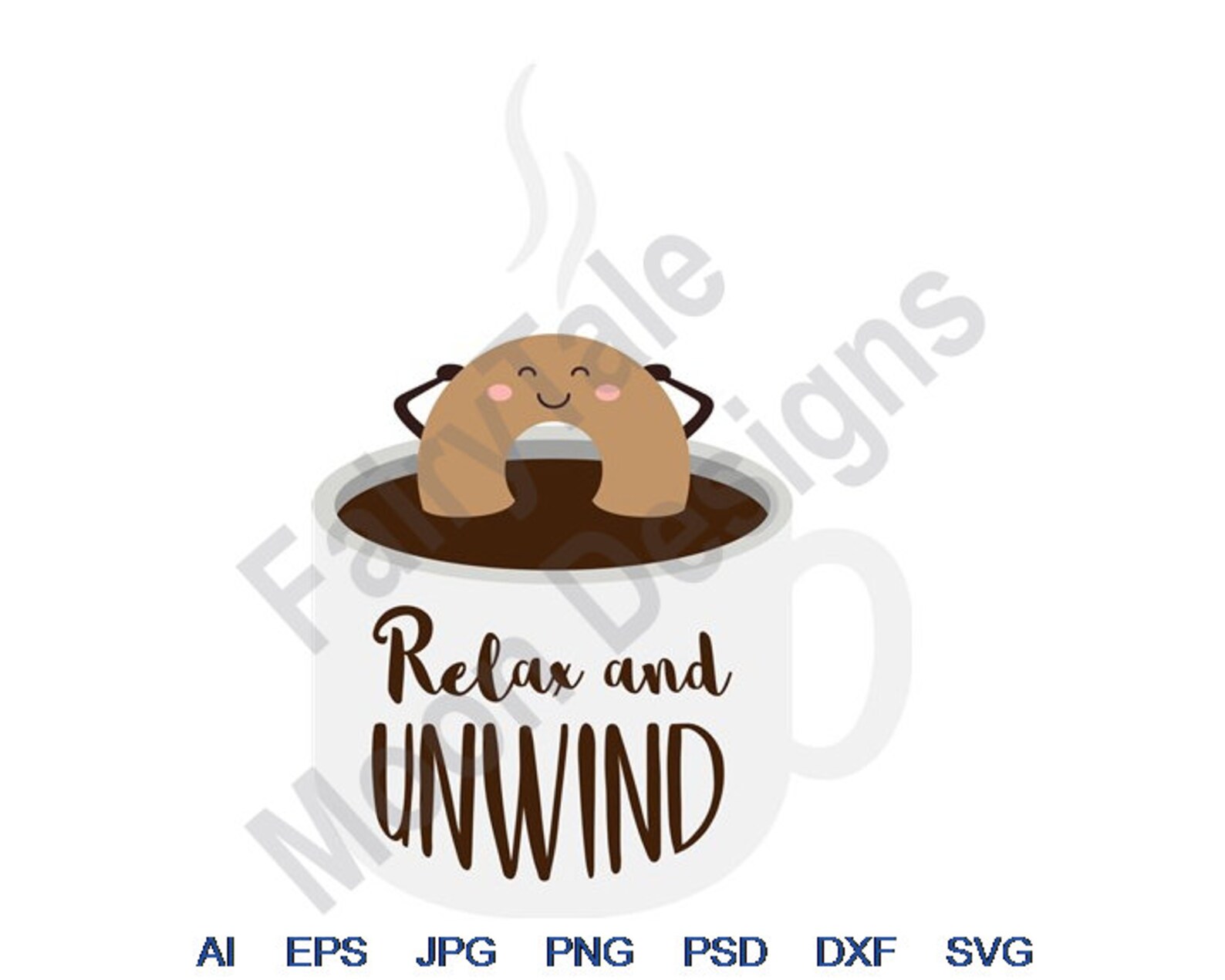 Relax & Unwind - Svg, Dxf, Eps, Png, Jpg, Vector Art, Clipart, Cut File ...