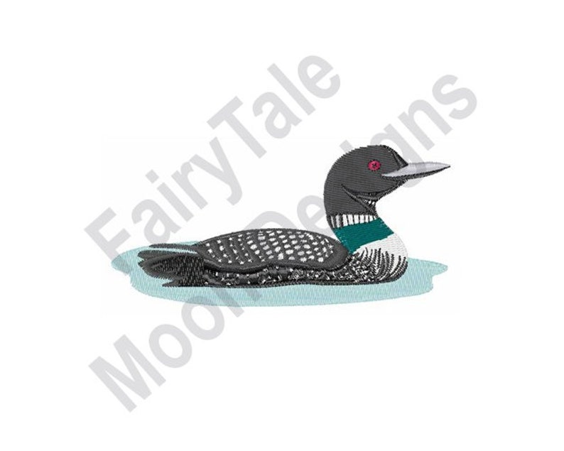 Great Northern Loon Machine Embroidery Design Common Loon | Etsy