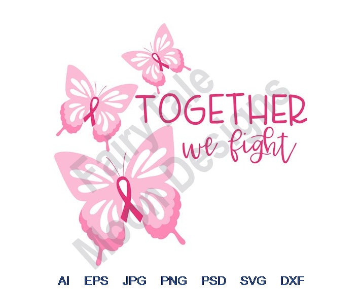 Together We Fight Svg Dxf Eps Png Jpg Vector Art | Etsy