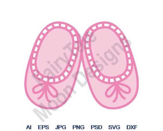Pink Baby Booties Svg Dxf Eps Png Jpg Vector Art - Etsy
