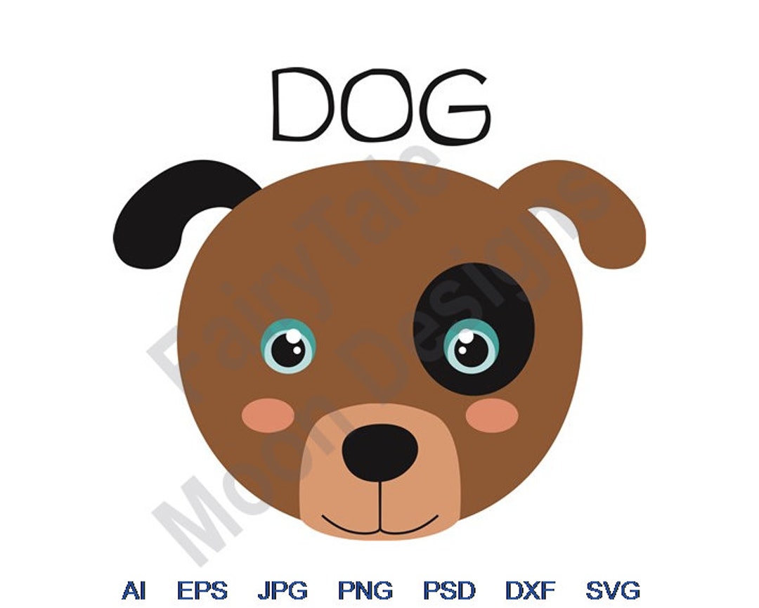 Dog Svg, Dxf, Eps, Png, Jpg, Vector Art, Clipart, Cut File, Dog Head ...